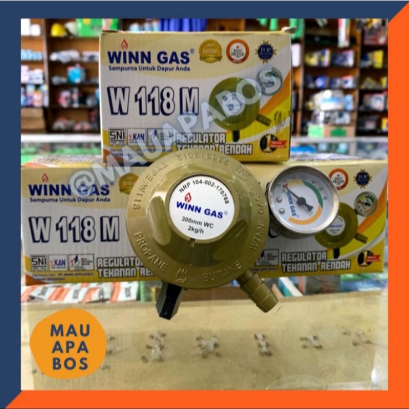 Jual Regulator Winn Gas Meter Tekanan Rendah W 118 M | Shopee Indonesia