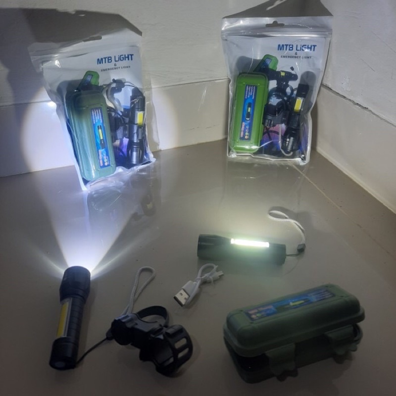 Jual Lampu LED Senter Sepeda Emergency Terang Fokus Battery ...