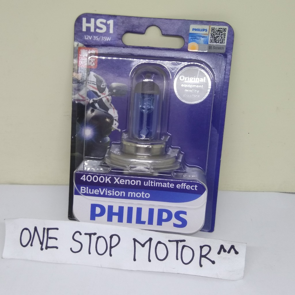 Jual Lampu Depan Philips HS1 Bolam Blue Vision H4 12V 35 / 35W | Shopee ...