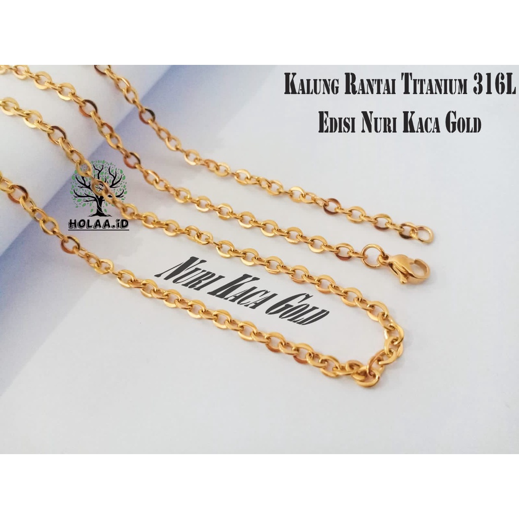 Jual Kalung Rantai Titanium Nuri Kaca Anti Karat ( Titanium Stainless ...