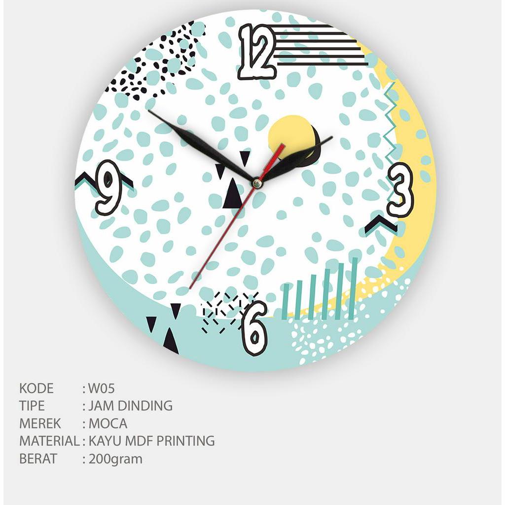 Jual Jam Dinding Kayu MDF Minimalis / Jam Dinding Kayu Bundar Memphis ...