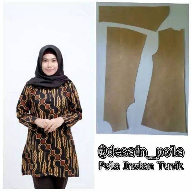 Jual Pola Instan Tunik desain pola instan tinggal jiplak | Shopee Indonesia
