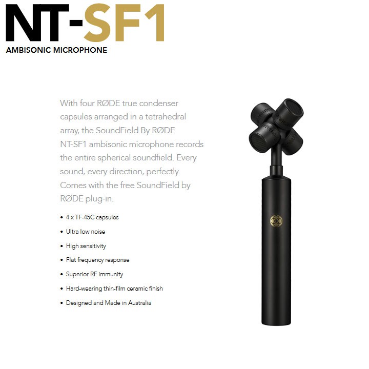Jual RODE NT-SF1 AMBISONIC MICROPHONE | Shopee Indonesia