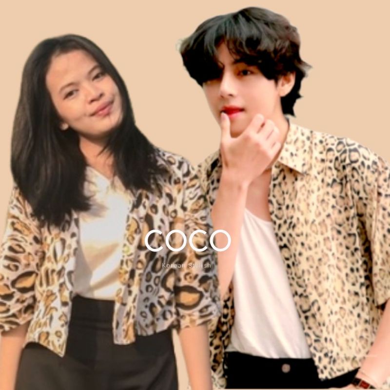 Jual kemeja kim taehyung bts kpop run bts leopard macan maung paris ...