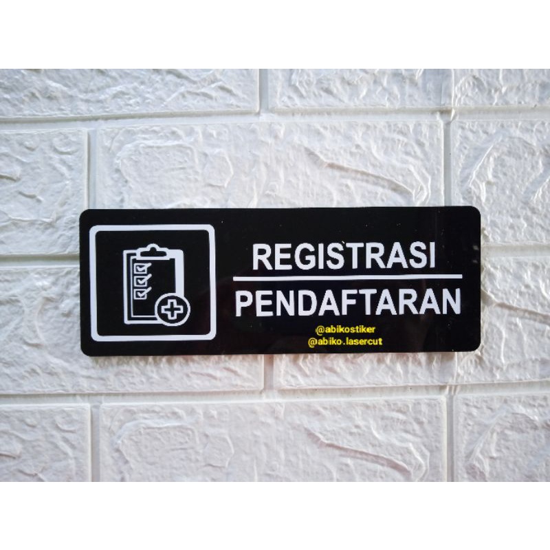 Jual sign board Acrylic registration - papan tanda akrilik registrasi ...