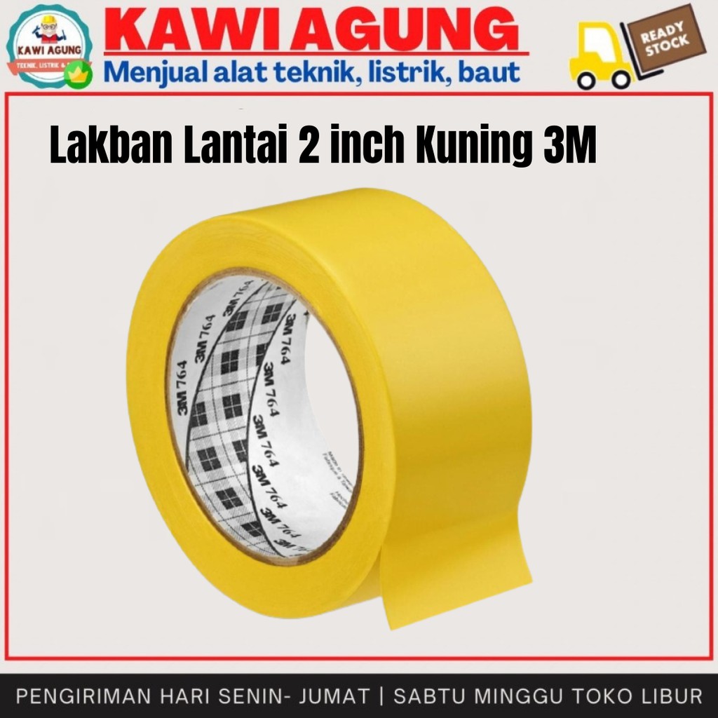 Jual Lakban Lantai 3M Kuning Yellow Floor Marking Original Produk Berkualitas Cikarang Bekasi ...