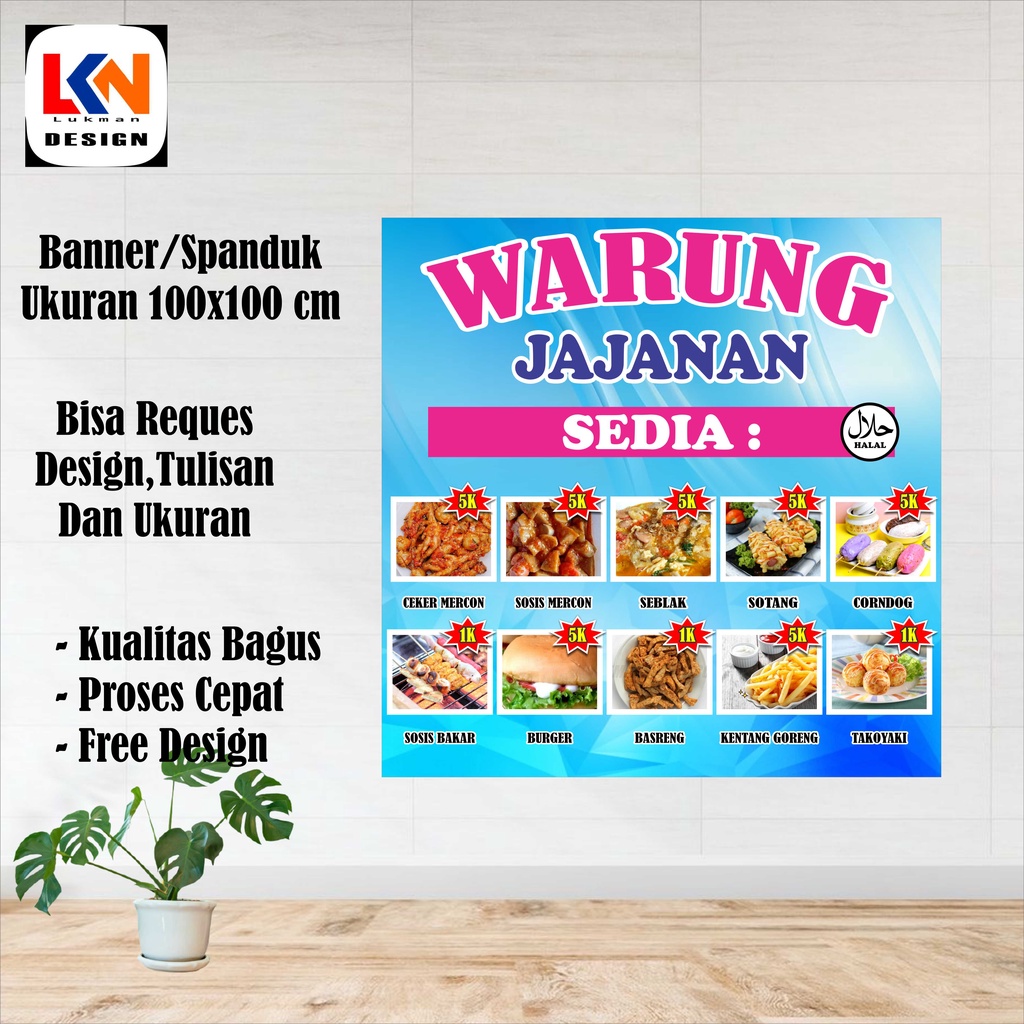 Jual banner spanduk warung jajanan | Shopee Indonesia