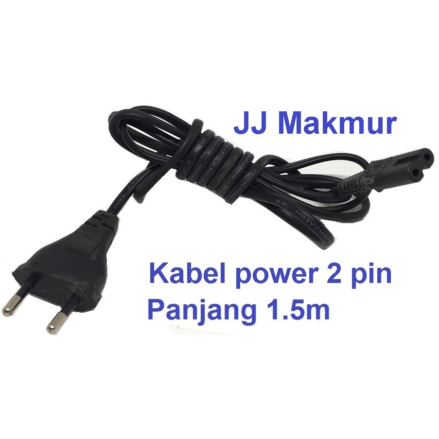 Jual Kabel 8 Kabel power colokan listrik konektor 2pin - Cable wire ...