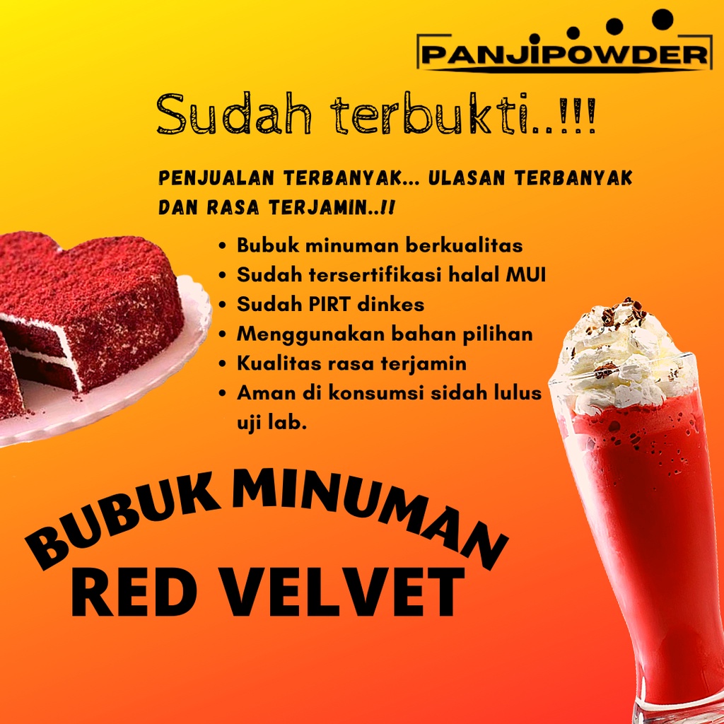 Jual bubuk minuman rasa red velvet 1kg bubuk minuman aneka rasa serbuk ...