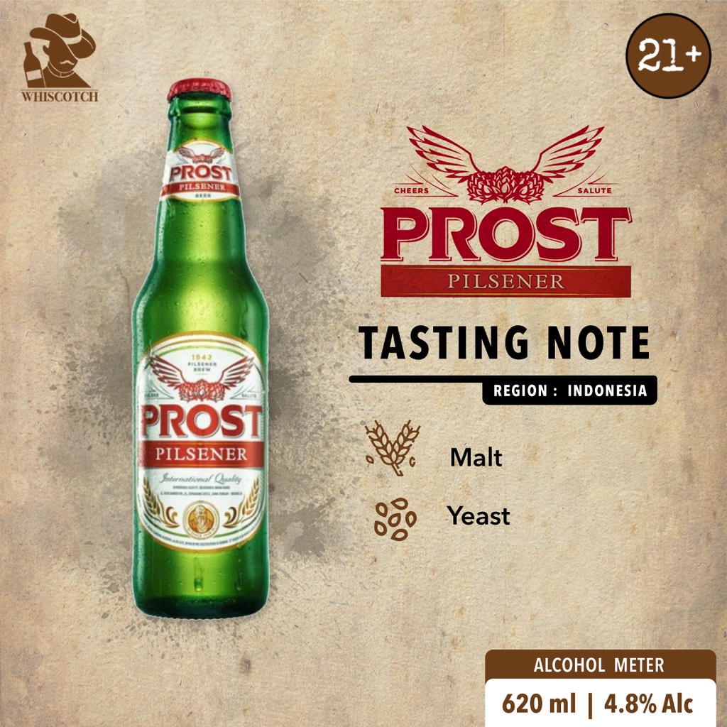 Jual Beer Prost Pilsener 620 ml ABV 4.8% | Shopee Indonesia