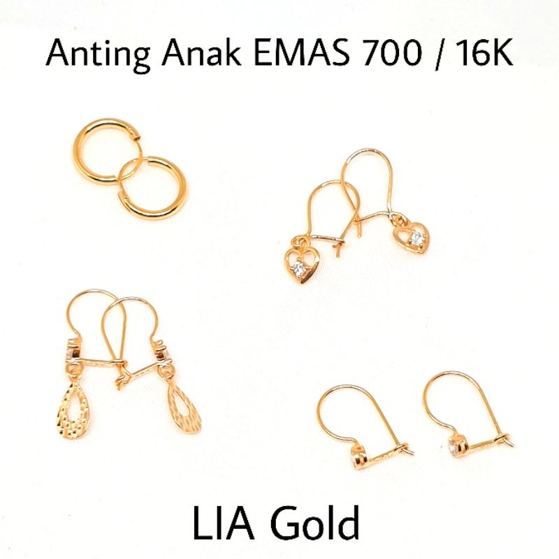 Jual Anting Anak EMAS 700 / 16K - Setiap pembelian Lengkap Dengan Surat ...