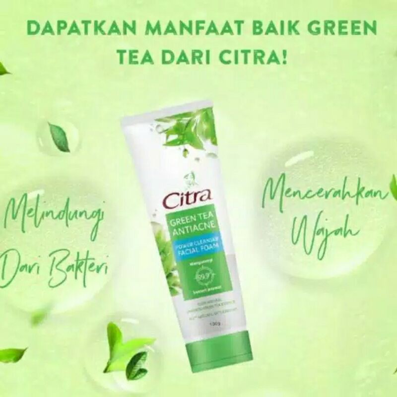 Jual Citra Green Tea Anti Acne Facial Foam 100g | Shopee Indonesia