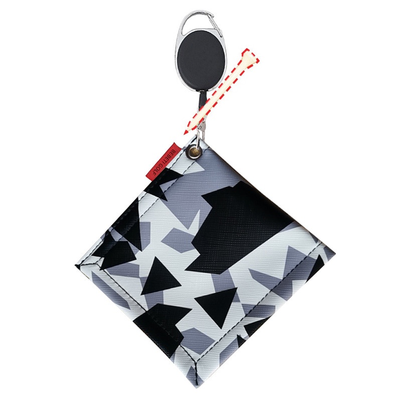 Jual Pre Order Mini Square Golf Towel with Retractable Keychain Buckle ...