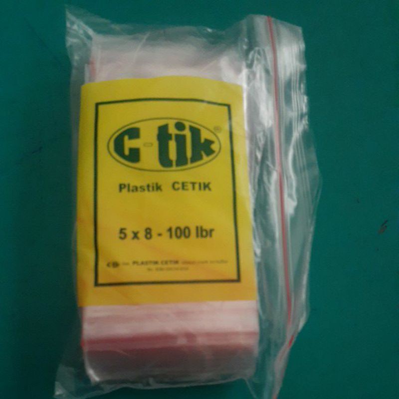 Jual plastik klip 5x8 merk cetik isi 100 | Shopee Indonesia