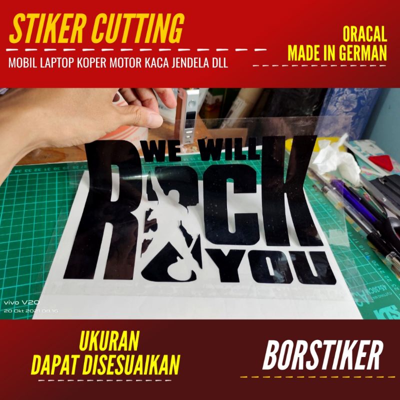 Jual STIKER WE WILL ROCK YOU | STICKER CUTTING ANIME BAND LOGO DLL ...