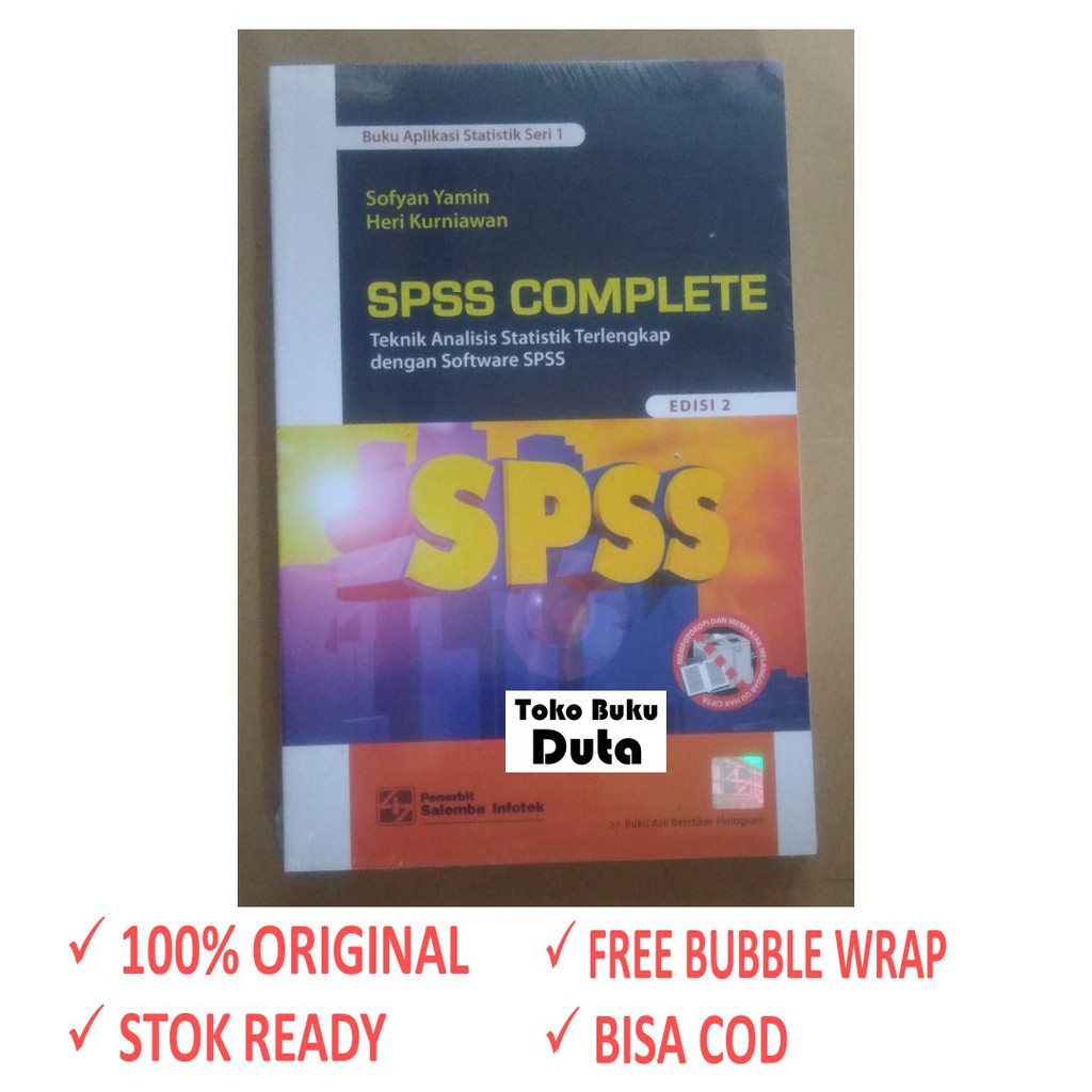 Jual Buku SPSS COMPLETE (Teknik Analisis Terlengkap dengan Sofware SPSS ...