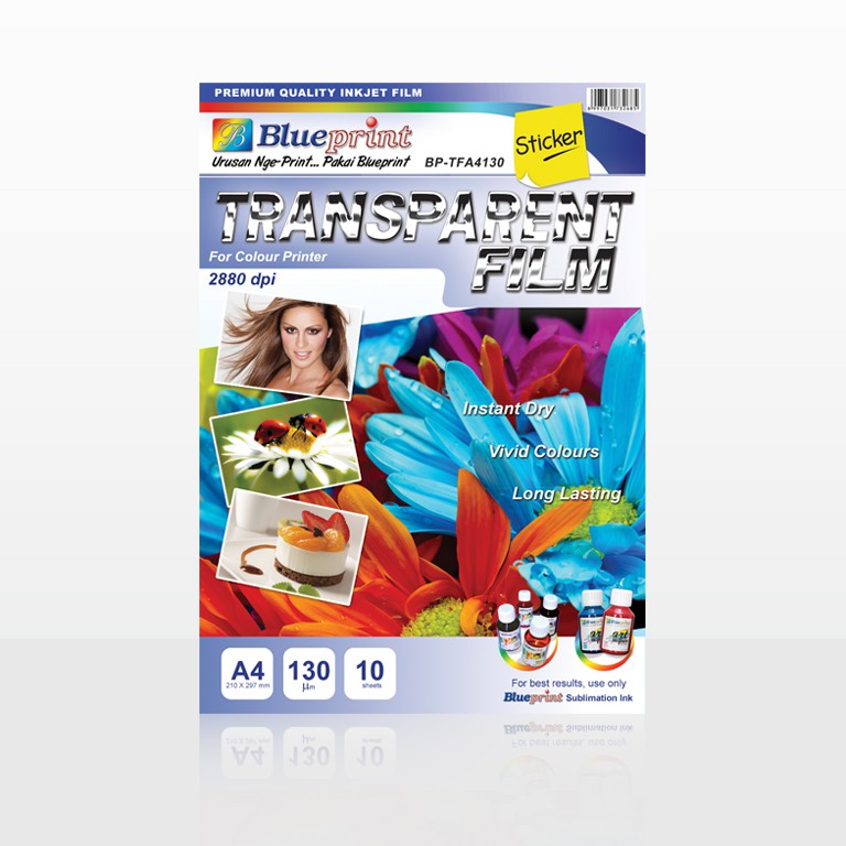 Jual Kertas Transparan Film Stiker / Transparent Film Sticker BLUEPRINT ...