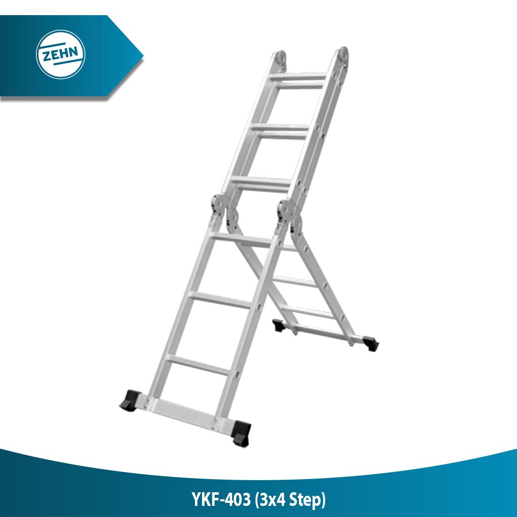Jual Zehn Tangga Aluminium Ykf-403 ( 3 X 4 Step ) | Shopee Indonesia