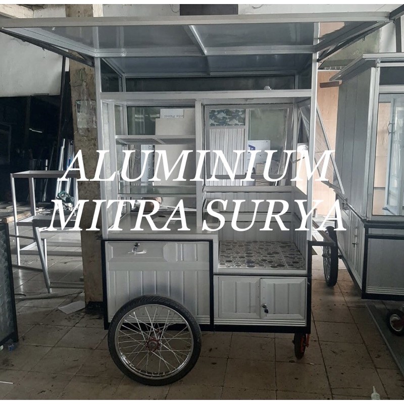Jual Gerobak Keliling Roda Motor Booth Stan Etalase Dagang Stall ...