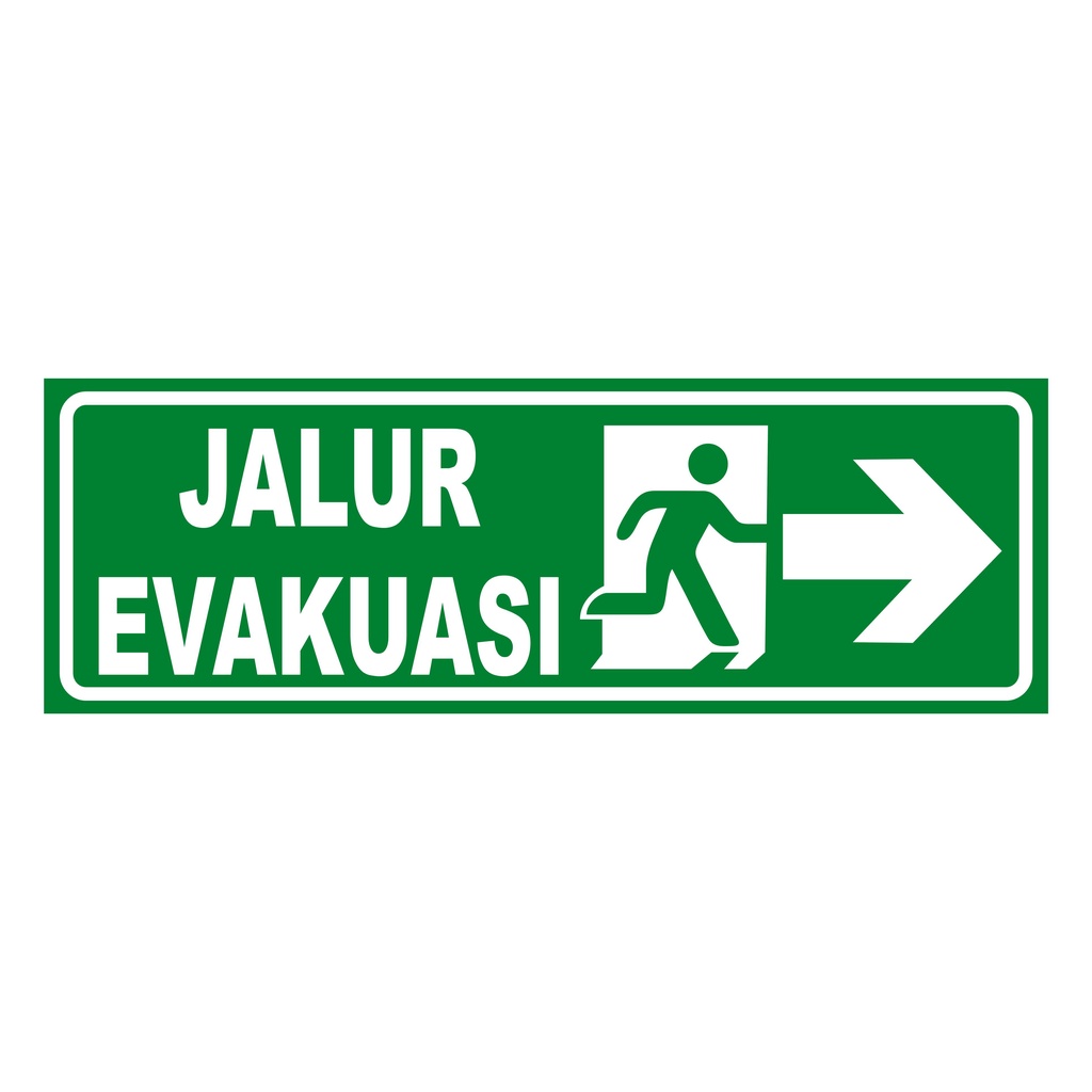 Jual STIKER SIGN K3 RAMBU JALUR EVAKUASI TANGGA KIRI KANAN Uk. 30 x 10 CM SIGN RAMBU K3 STICKER ...