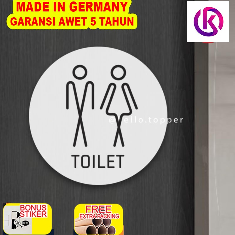 Jual Murah Toilet Signage Akrilik Bulat - Toilet | Sign WC | Restroom ...