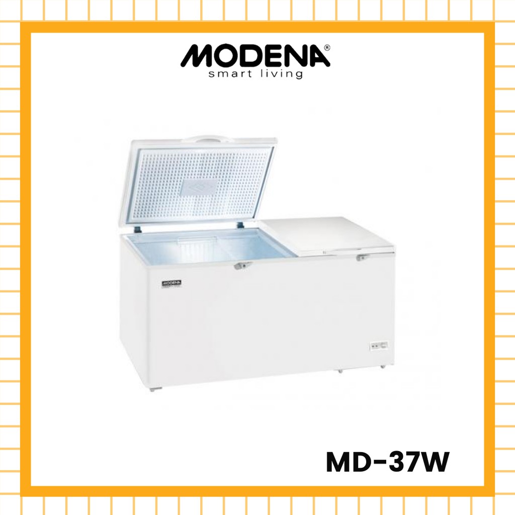 Jual CHEST FREEZER MODENA 370 LITER / 400 LITER MD-37W - White | Shopee ...