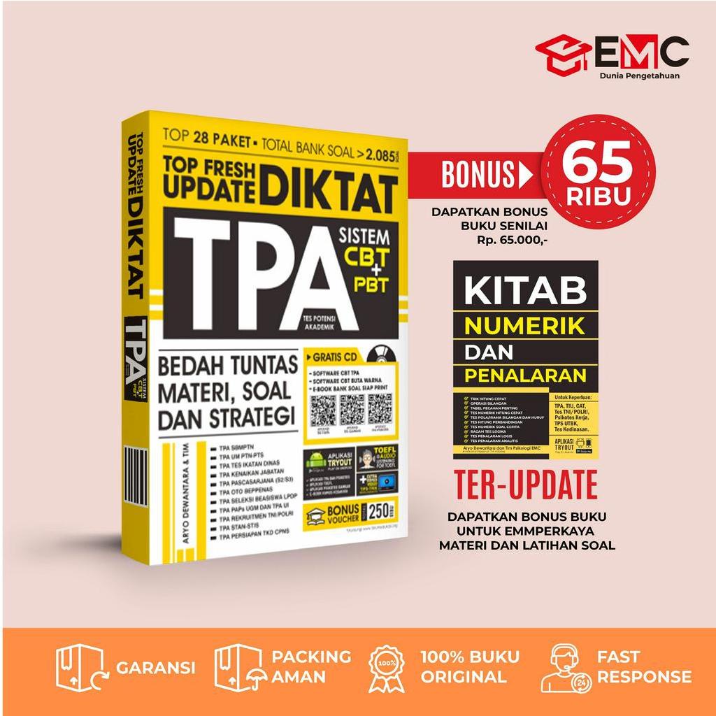 Jual EMC Top Fresh Update Diktat Tpa Sistem Cbt + Pbt Bonus Kitab ...