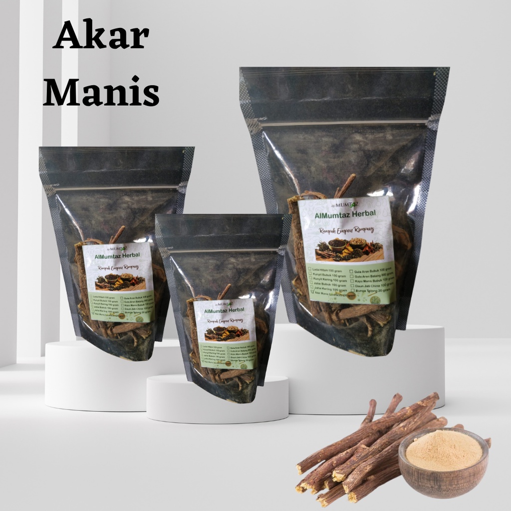Jual Akar manis kering, Original, asli,herbal, untuk kulit, 100 gr ...