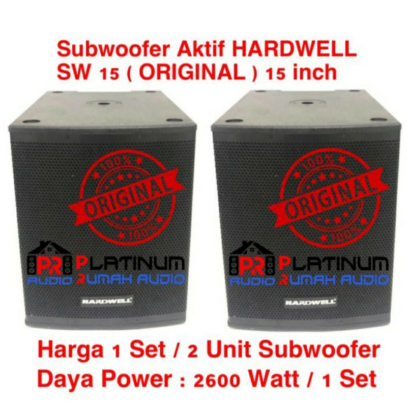 Jual Subwoofer Aktif HARDWELL SW15 / SW 15 ORIGINAL 15 inch Power 2600 Watt | Shopee Indonesia