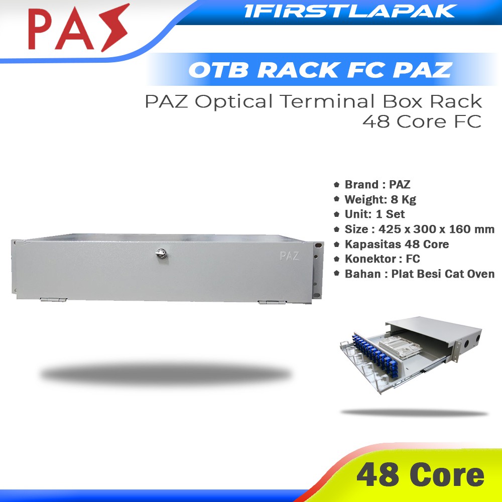 Jual OTB 48 core PAZ Lengkap Adapter FC Optical Termination Box OTB 48c ...