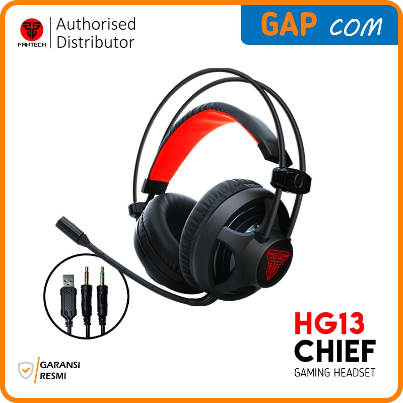 Jual Headset Gaming Fantech HG13 Chief 3.5mm TRS+USB Surround Sound ...