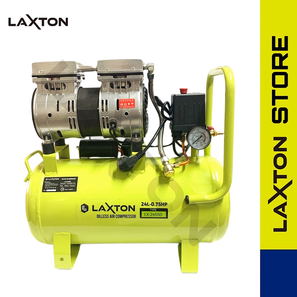 Jual LAXTON kompresor angin SILENT OILESS 24 Liter 3/4HP MURAH LARIS LX24550 | Shopee Indonesia
