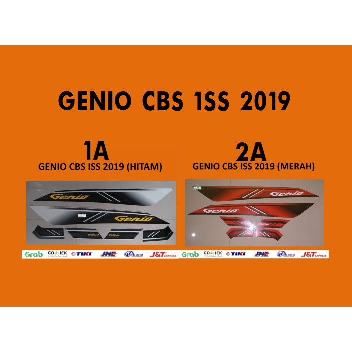 Jual Genio 2019 CBS ISS Motor Yamaha Stiker Striping Stripping Sticker ...