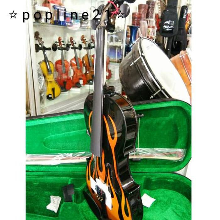 Jual ALAT MUSIK Biola VERONA motif Api / Violin Verona Fire | Shopee ...