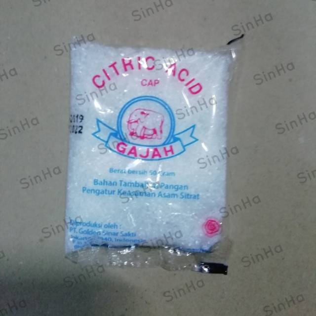 Jual Citric Acid cap Gajah 50gr - citroen sitroen sitrun | Shopee Indonesia