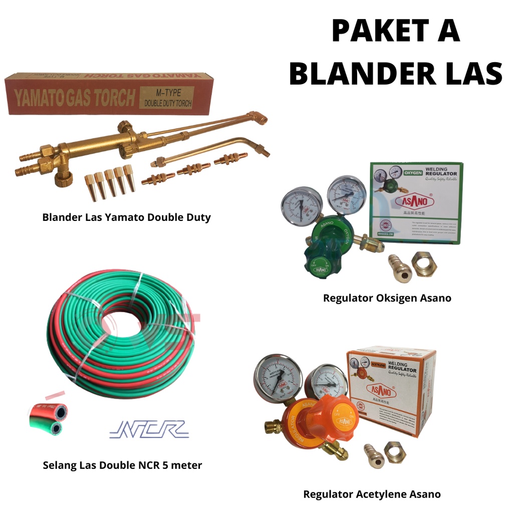 Jual PAKET BLENDER LAS YAMATO REGULATOR OKSIGEN ACETYLENE / PAKET HEMAT ...