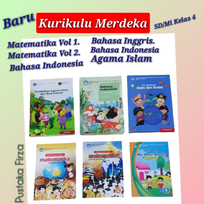 Jual Buku Kurikulum Merdeka Kemendikbud RI 2021.SD/MI Kelas 4.Matematika Vol 1.Matematika Vol 2 ...