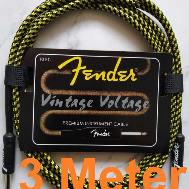 Jual Kabel Jack Gitar Fender 3 Meter 6 Meter Vintage Voltage Bass ...