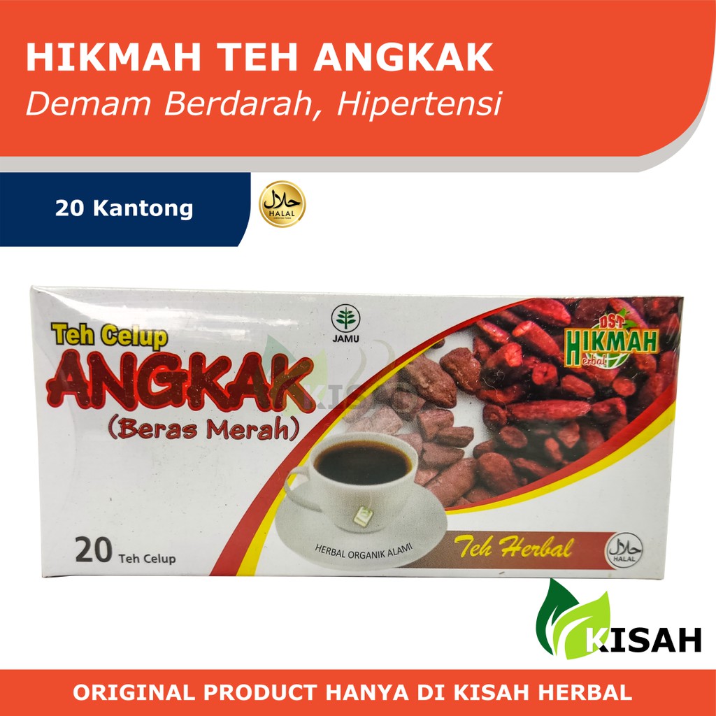 Jual HIKMAH Teh Celup Angkak 20 Kantong - Teh Beras Merah untuk Demam ...