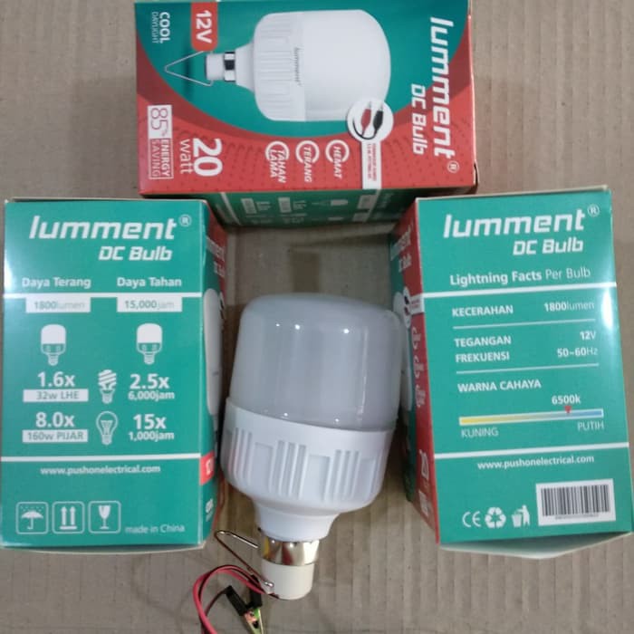 Jual LAMPU 12V AKI 20W LUMMENT 20 WATT LAMPU DC LED BULB ACCU 12VOLT 12 ...