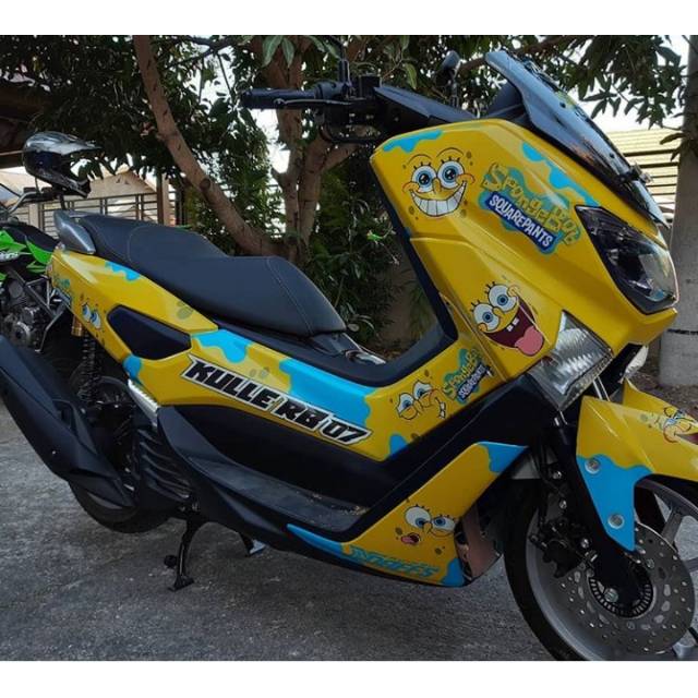 Jual Stiker nmax Spongebob custom yellow | Shopee Indonesia