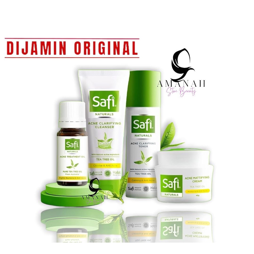 Jual SAFI Naturals Anti Acne Series(Cleanser/Toner/Moiturizer Cream/Tea ...