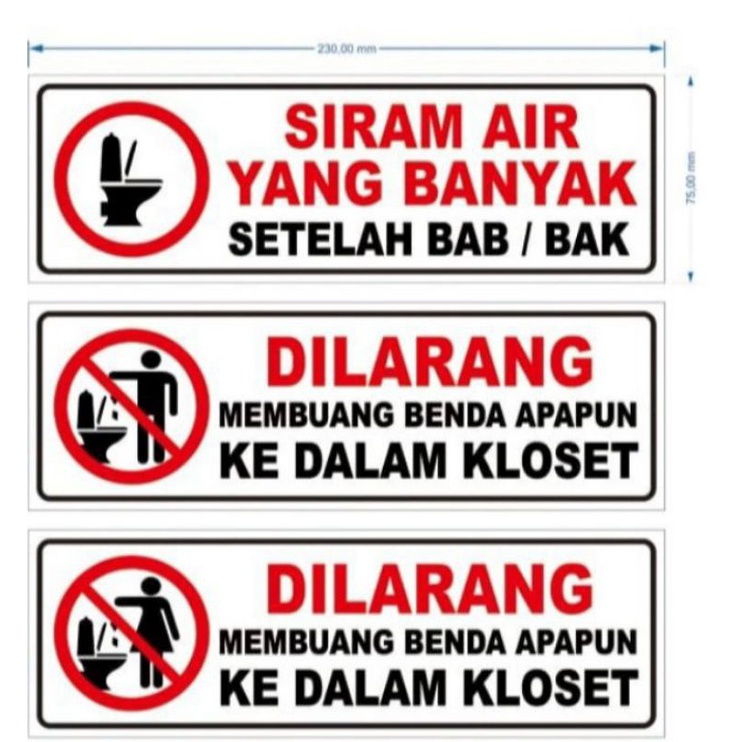 Jual stiker rambu rambu kamar mandi | Shopee Indonesia