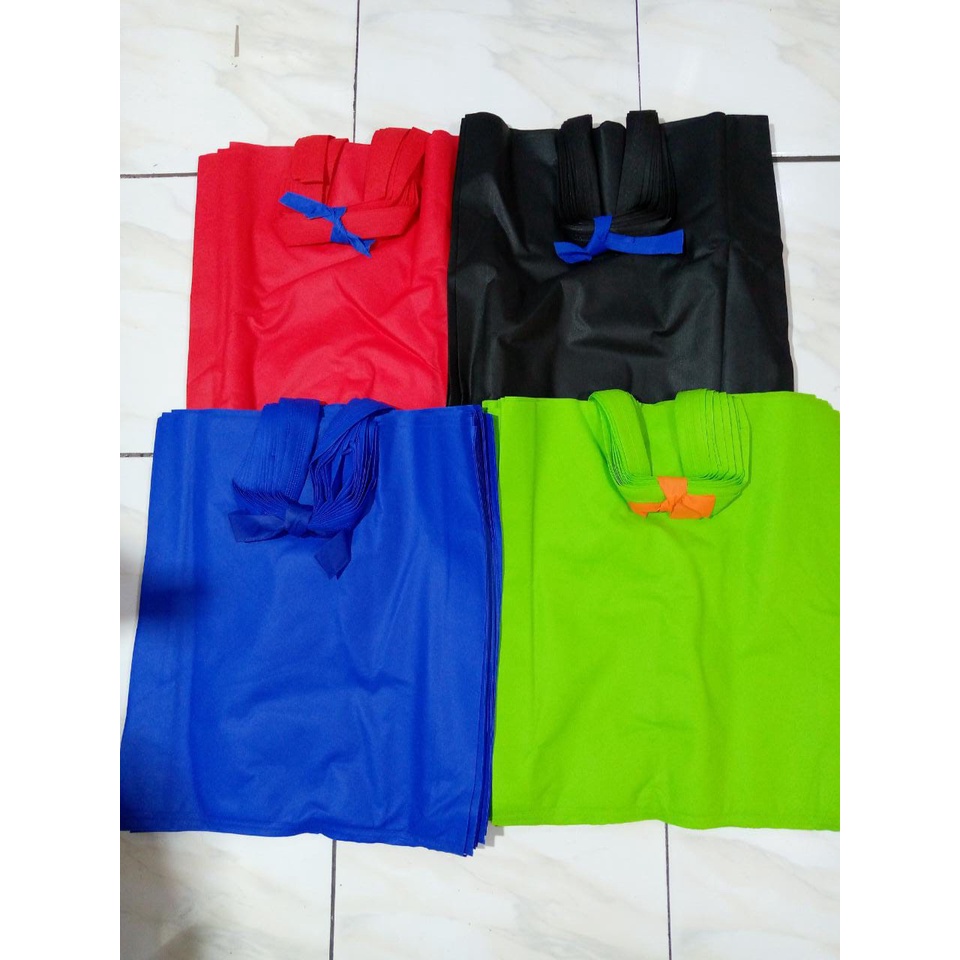 Jual 1 PCS - Model Lipatan Samping Goodie Bag Spunbond Tali 45X51X10 ...