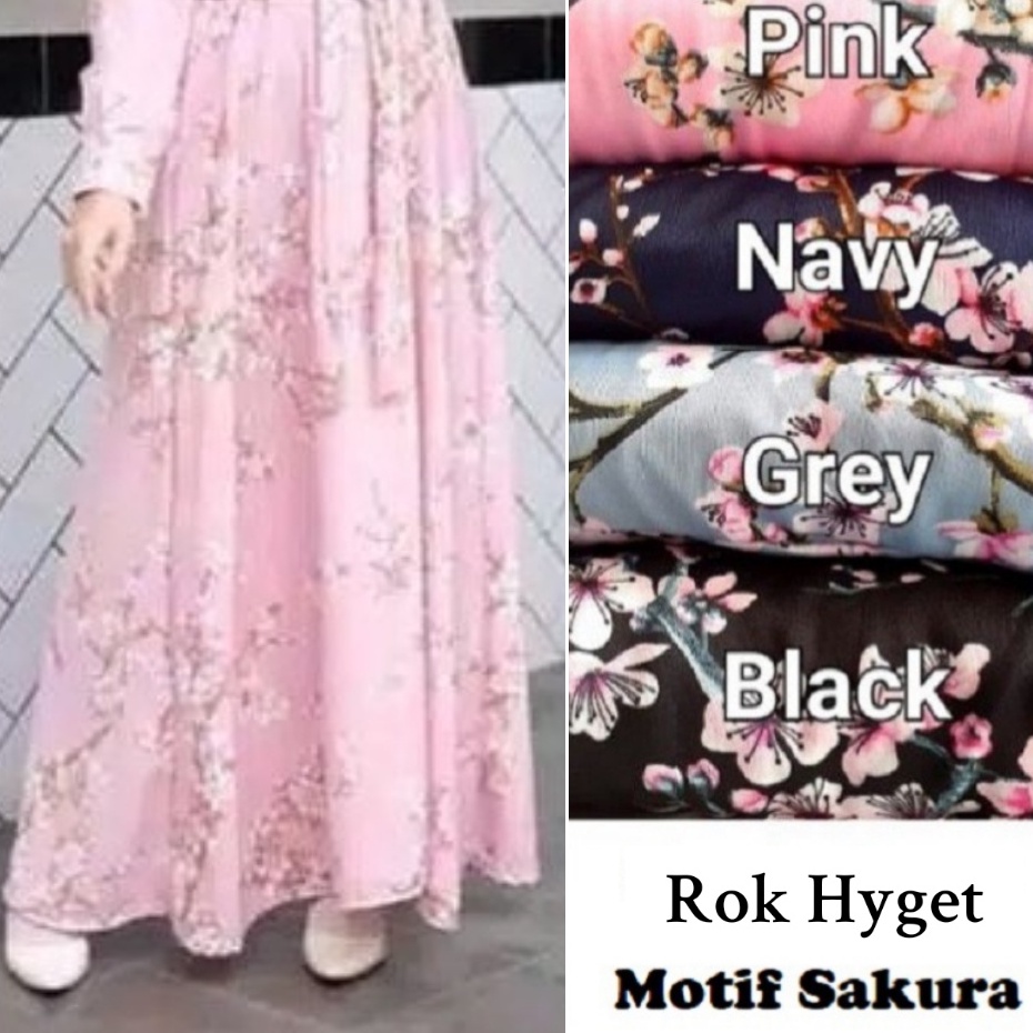 Jual UMBRELLA SKIRT / ROK SIMPLE / ROK MOTIF / ROK HYGET MOTIF BUNGA ...