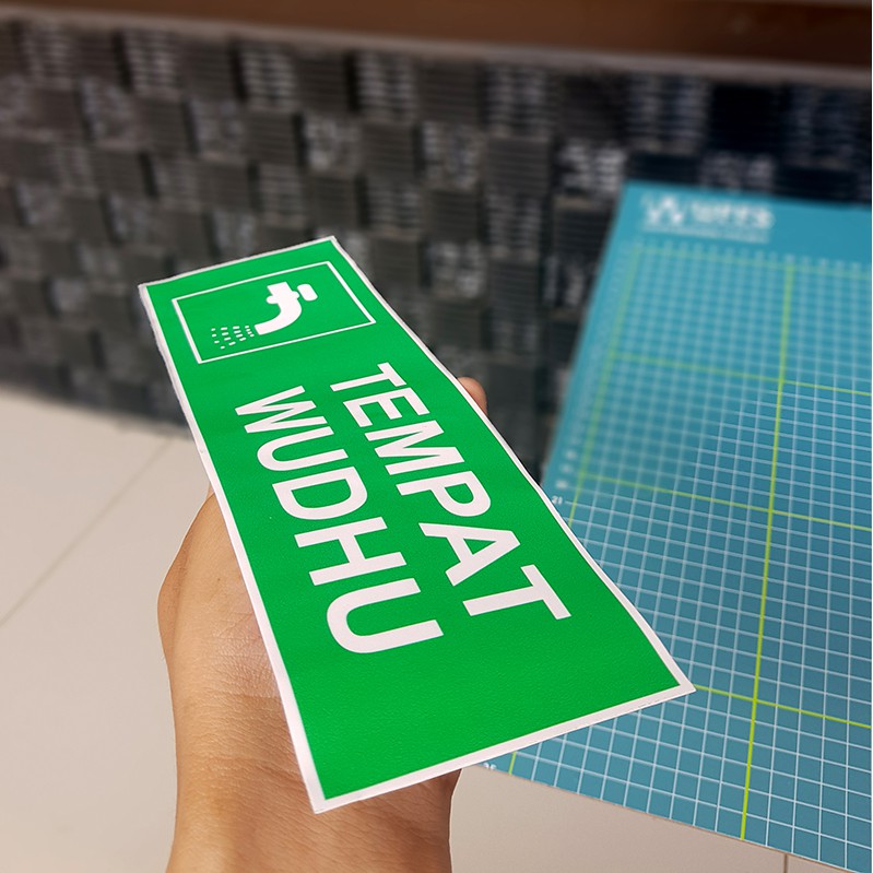 Jual STIKER STICKER TEMPEL TEMPAT WUDHU PRIA WANITA DILARANG KENCING ...