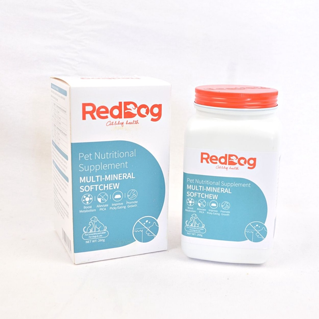Jual REDDOG Vitamin Anjing Dan Kucing Multi Mineral Soft Chew 260g ...