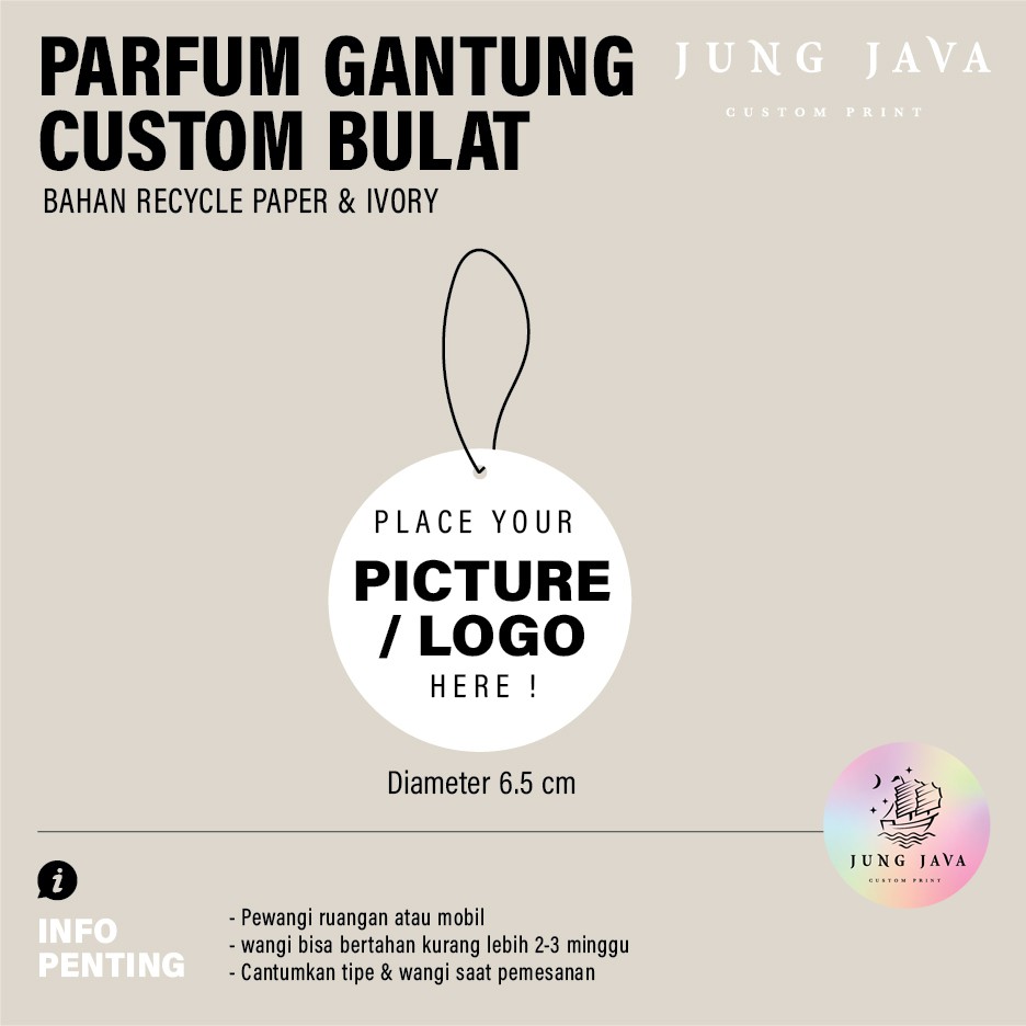 Jual Jung Java Custom Logo / Photo Parfum Mobil | Shopee Indonesia