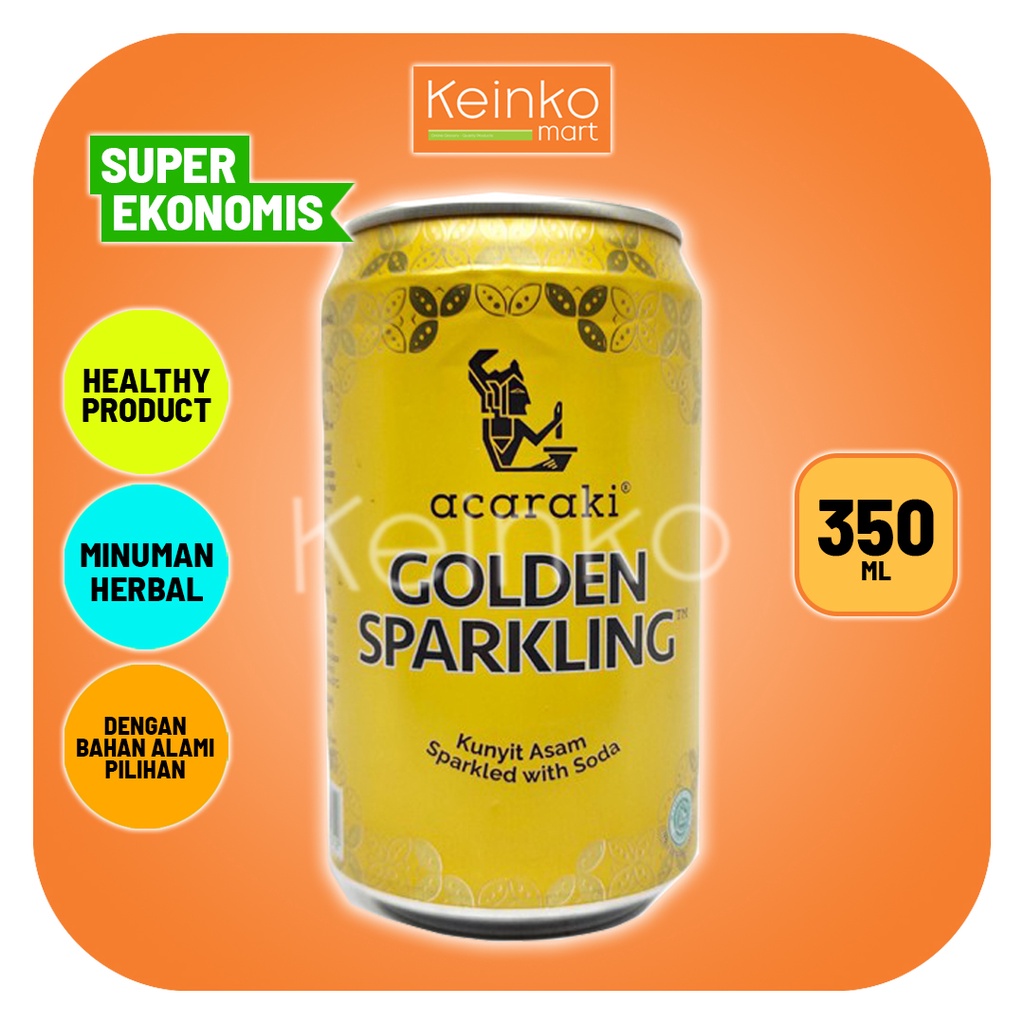 Jual Acaraki Golden Sparkling 350 ml - Minuman Herbal Bersoda ...