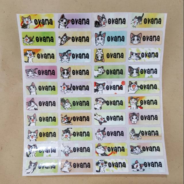 Jual Label nama CHI's sweet home label kucing cat sticker nama anti air ...